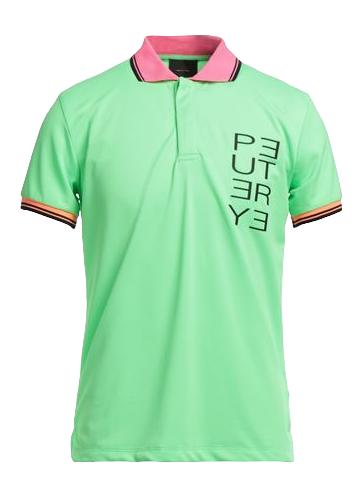 PEUTEREY man polo shirt lime green size m polyamide, elastane